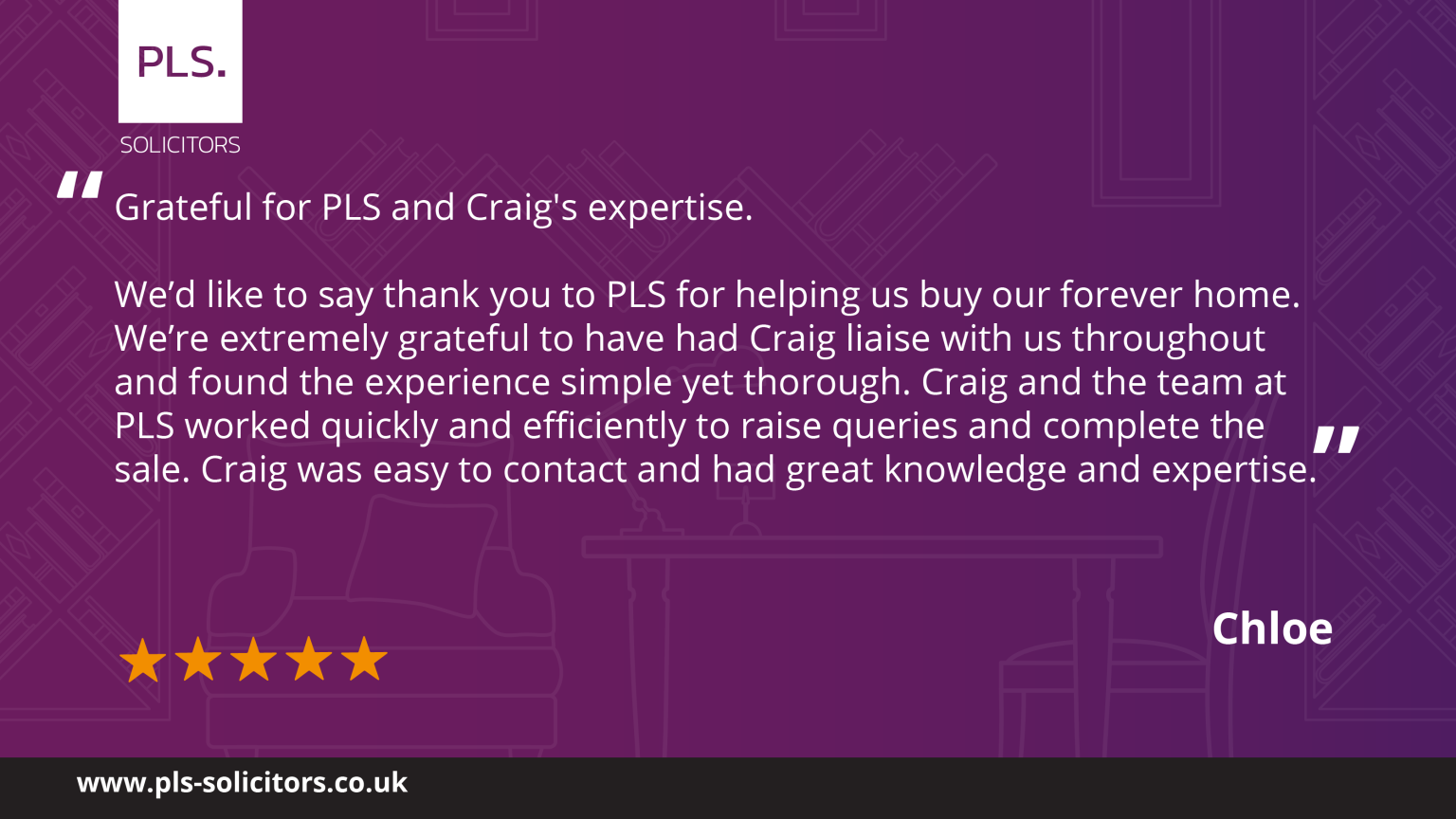 Five Star Friday: "We’d like to say thank you to PLS for helping us buy ...