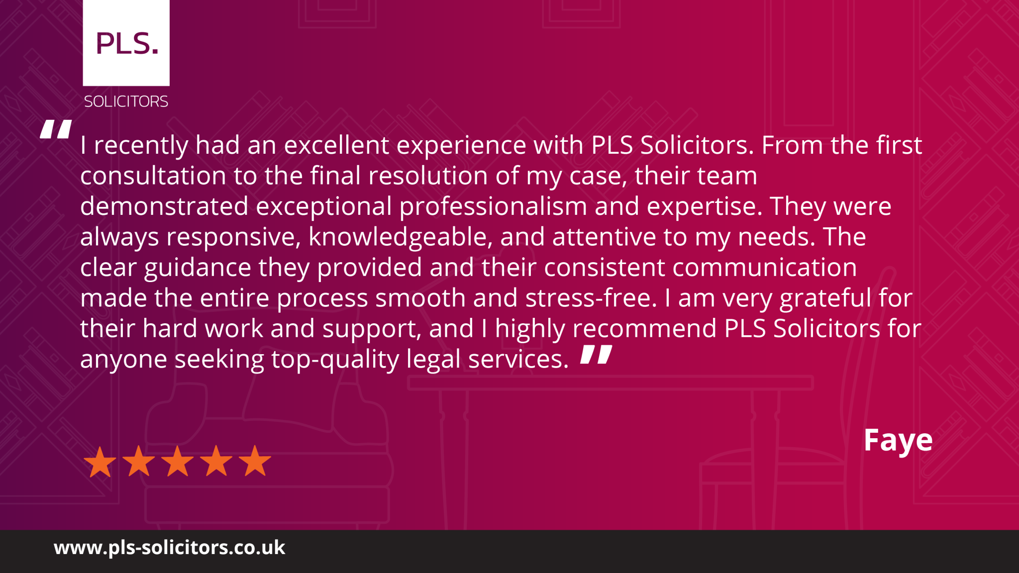 Five Star Friday: "From the first consultation to the final resolution of my case, their team ...